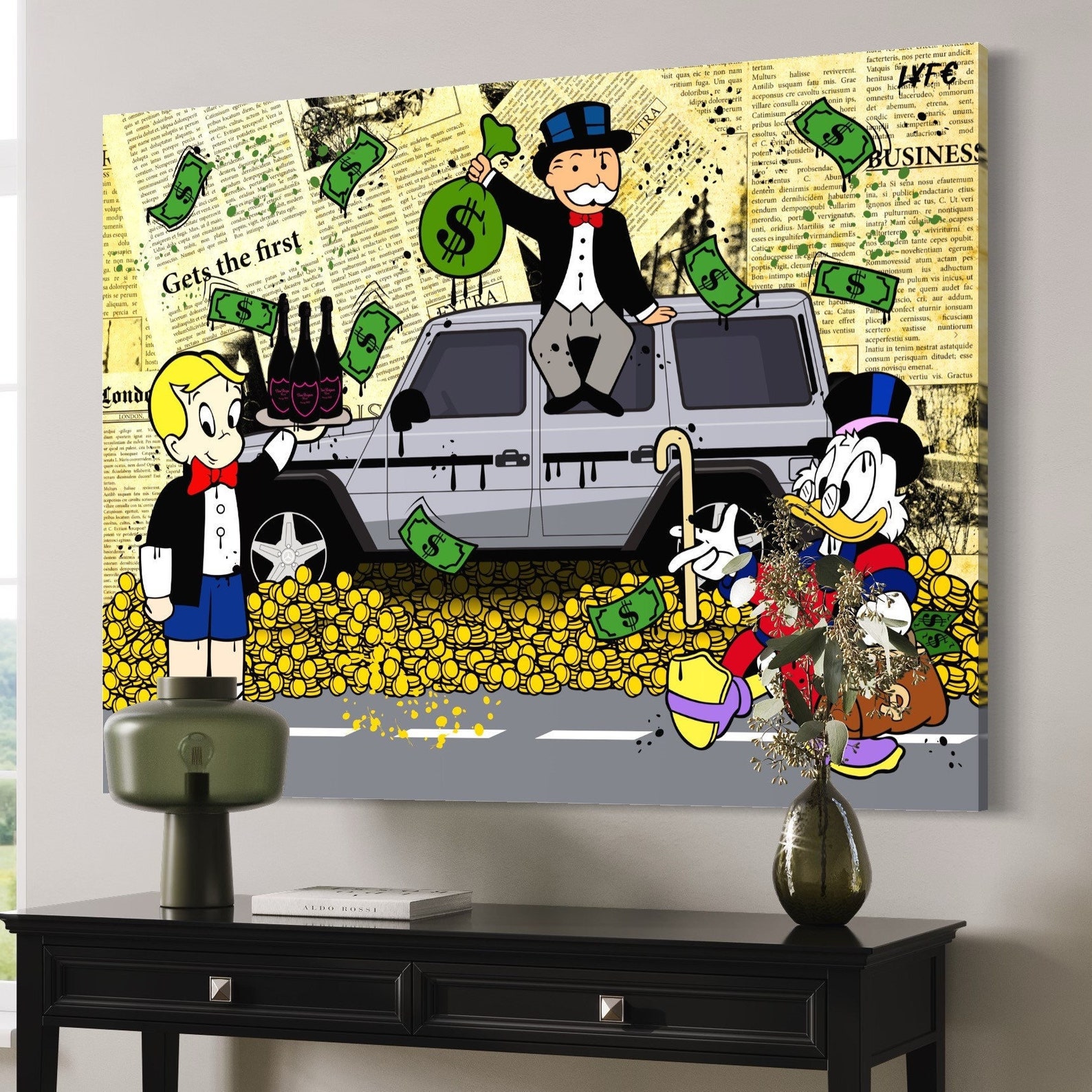 Scrooge Mcduck X Richie Rich (CANVAS) Designer Art - G Wagon ...