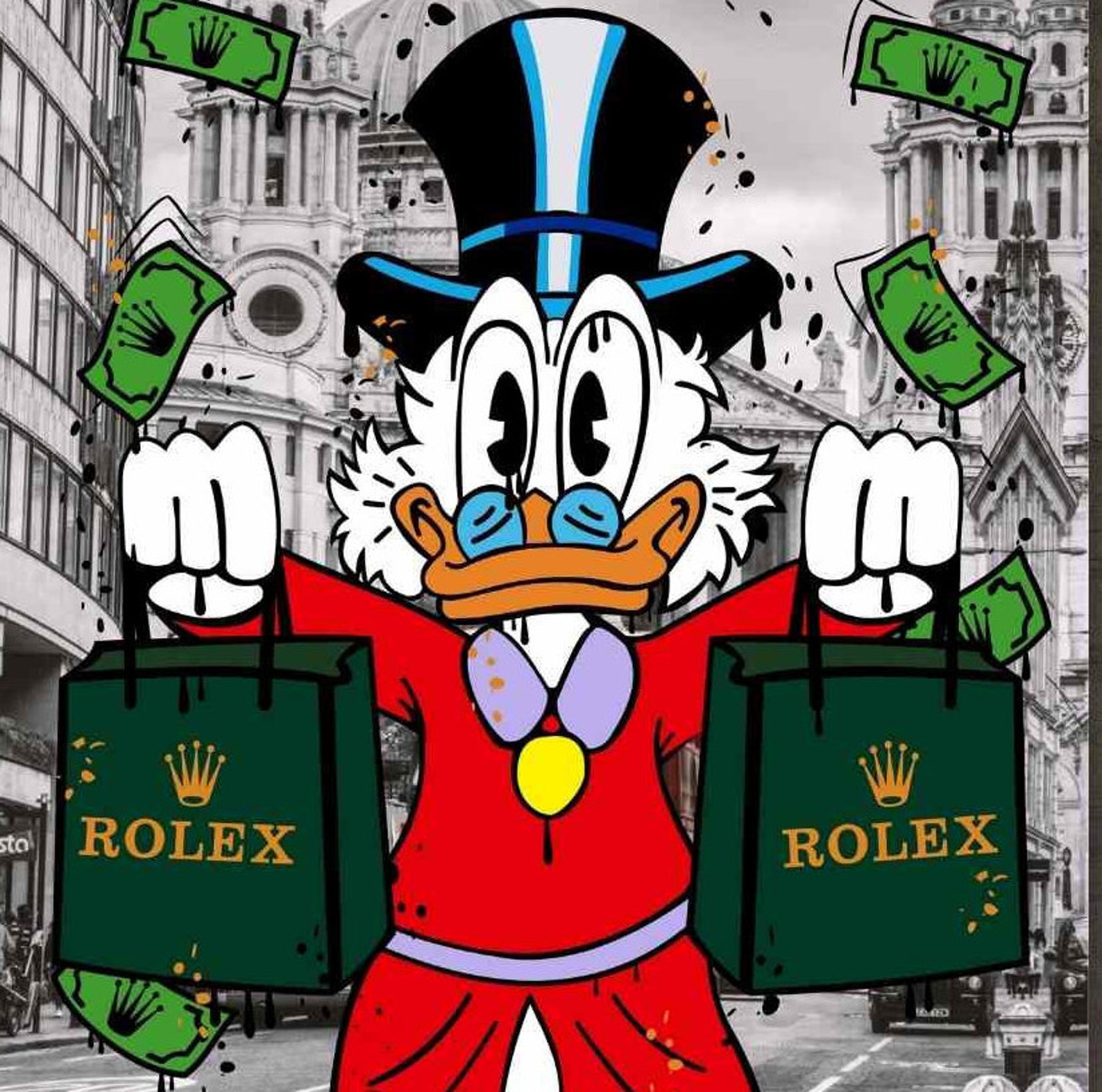 Scrooge Mcduck LDN X Rolex CANVAS Alec Monopoly Inspired - Etsy