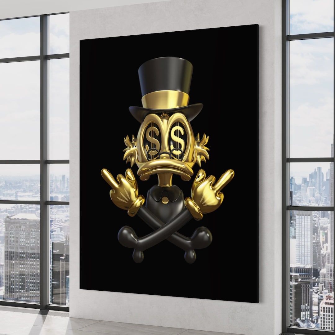 Scrooge Mcduck (CANVAS) Alec Monopoly Inspired Designer Art Gifts for ...