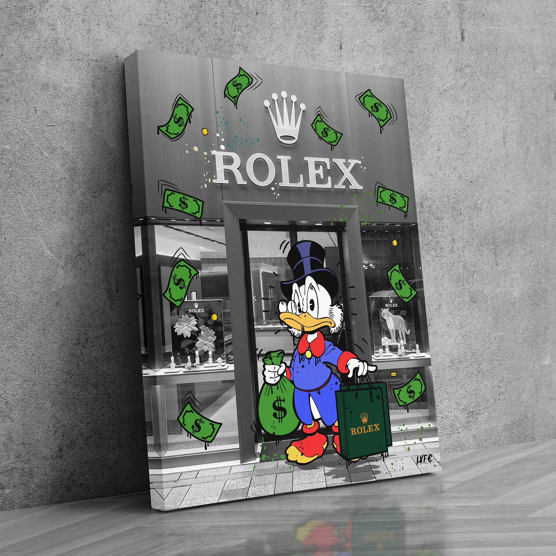 Scrooge Mcduck X Rolex Watch Art - Etsy