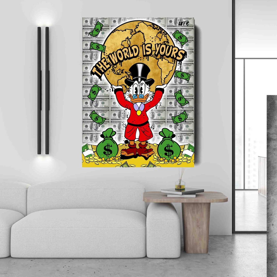 Scrooge McDuck x Scarface CANVAS Scrooge Montana pop art | Etsy
