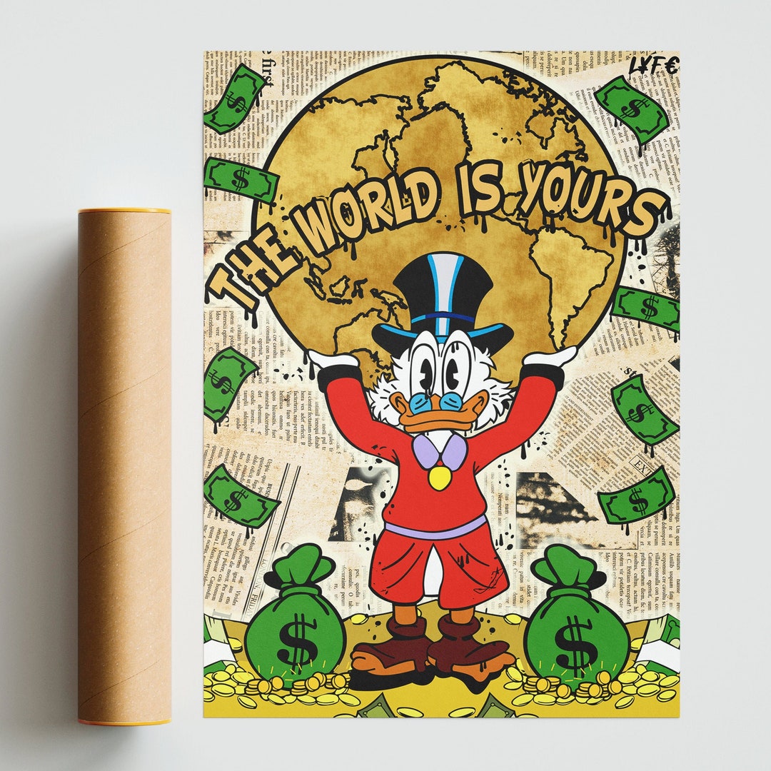 Scrooge Mcduck X Scarface (POSTER ART PRINT) Alec Monopoly Inspired Pop ...