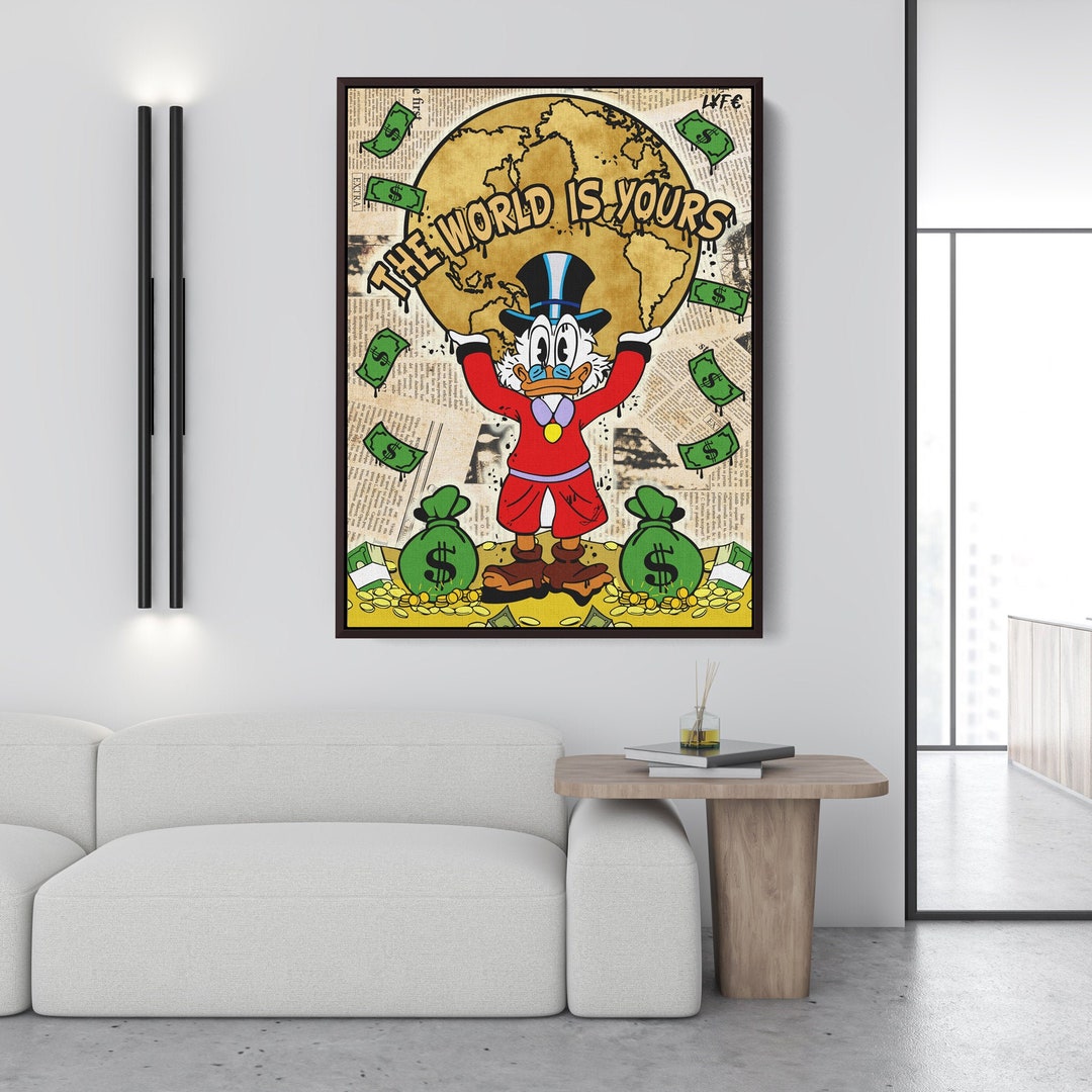 Scrooge Mcduck X Scarface CANVAS Scrooge Montana Pop Art Alec Monopoly ...