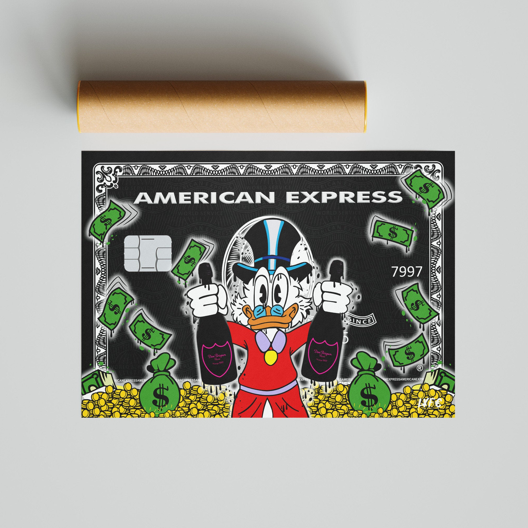 Scrooge McDuck X Amex POSTER ART PRINT alec monopoly | Etsy