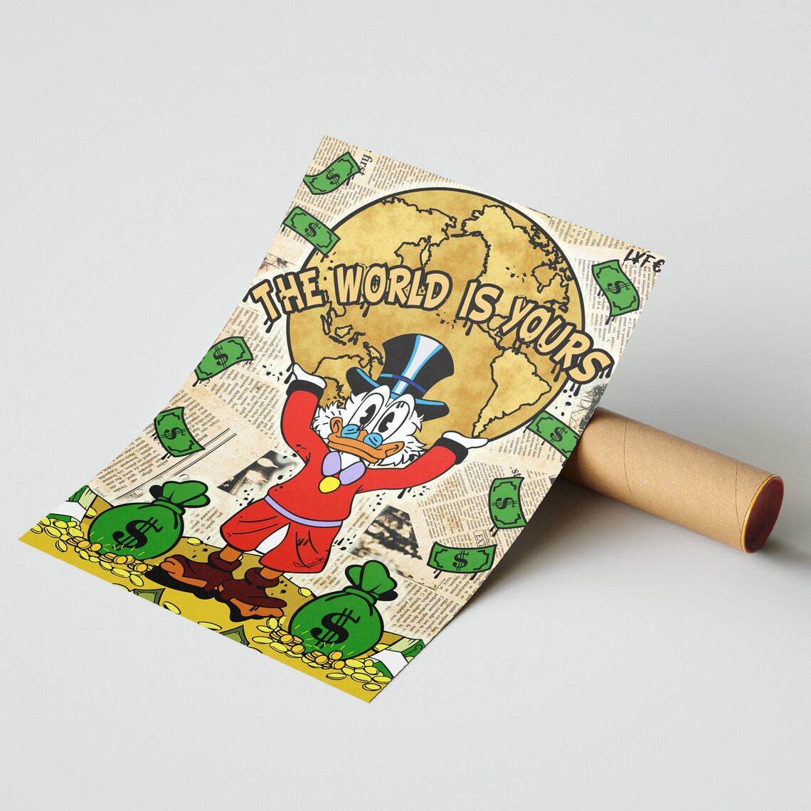 Scrooge Mcduck X Scarface POSTER ART PRINT Alec Monopoly - Etsy UK