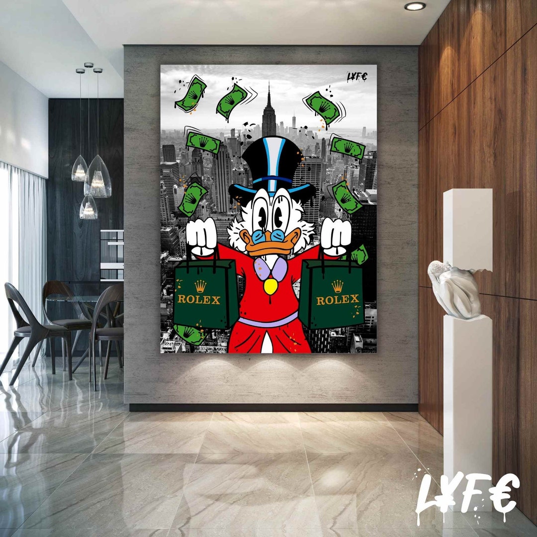 Rolex Duck (CANVAS) Alec Monopoly Inspired - Wall Decor- Motivation ...