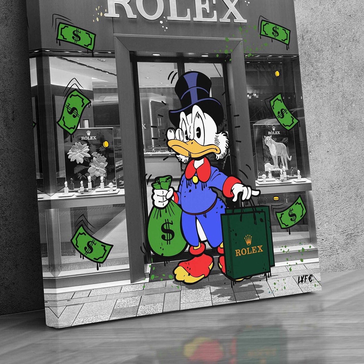Scrooge Mcduck X Rolex Watch Art - Etsy