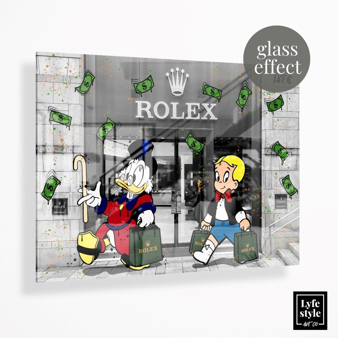 Scrooge Mcduck X Alec Monopoly GLASS EFFECT Alec Monopoly Inspired Wall ...