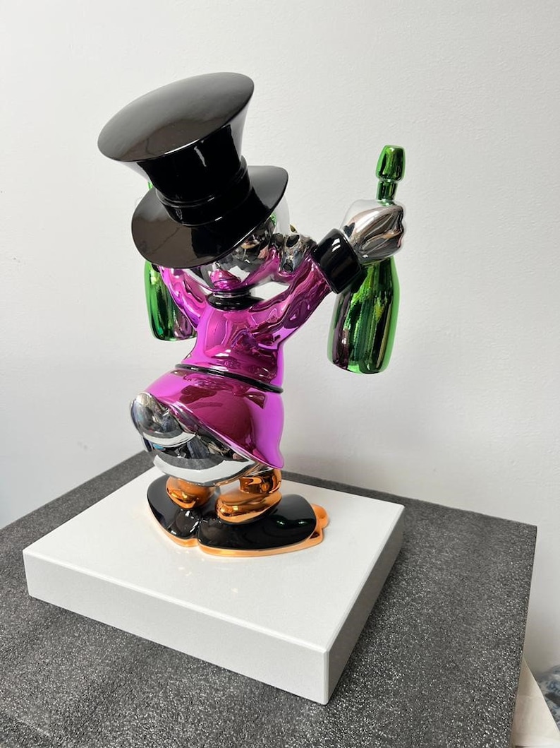 Pink Chrome Money Duck Sculpture: Alec Monopoly Inspired Pop Art - Etsy