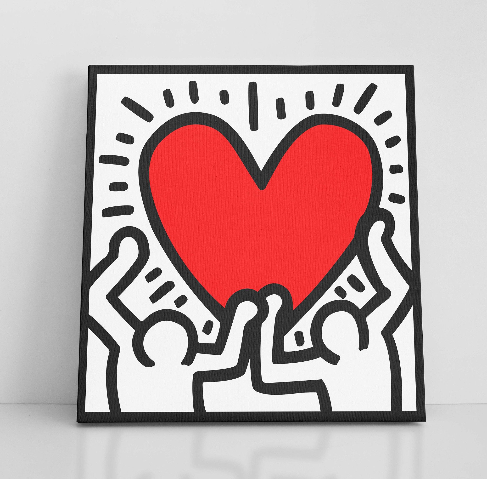 Keith Haring Love Canvas Print – Colorful Pop Art Wall Decor - Etsy
