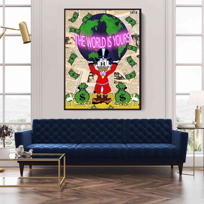 Scrooge Mcduck X Scarface Neon CANVAS Montana neon Art - Etsy UK