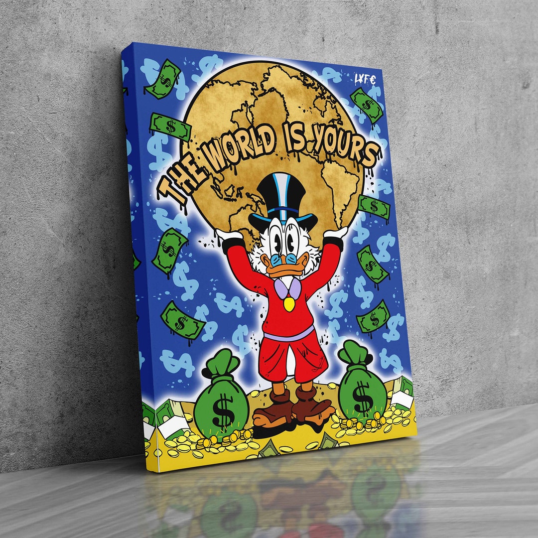 CANVAS Scrooge Montana - Pop Art - Alec Monopoly Inspired - Gifts for ...