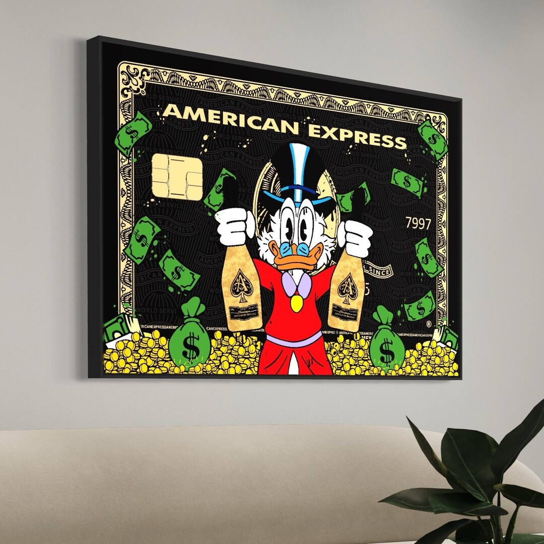 American Express X Money Duck CANVAS Alec Monopoly Inspired Amex ...