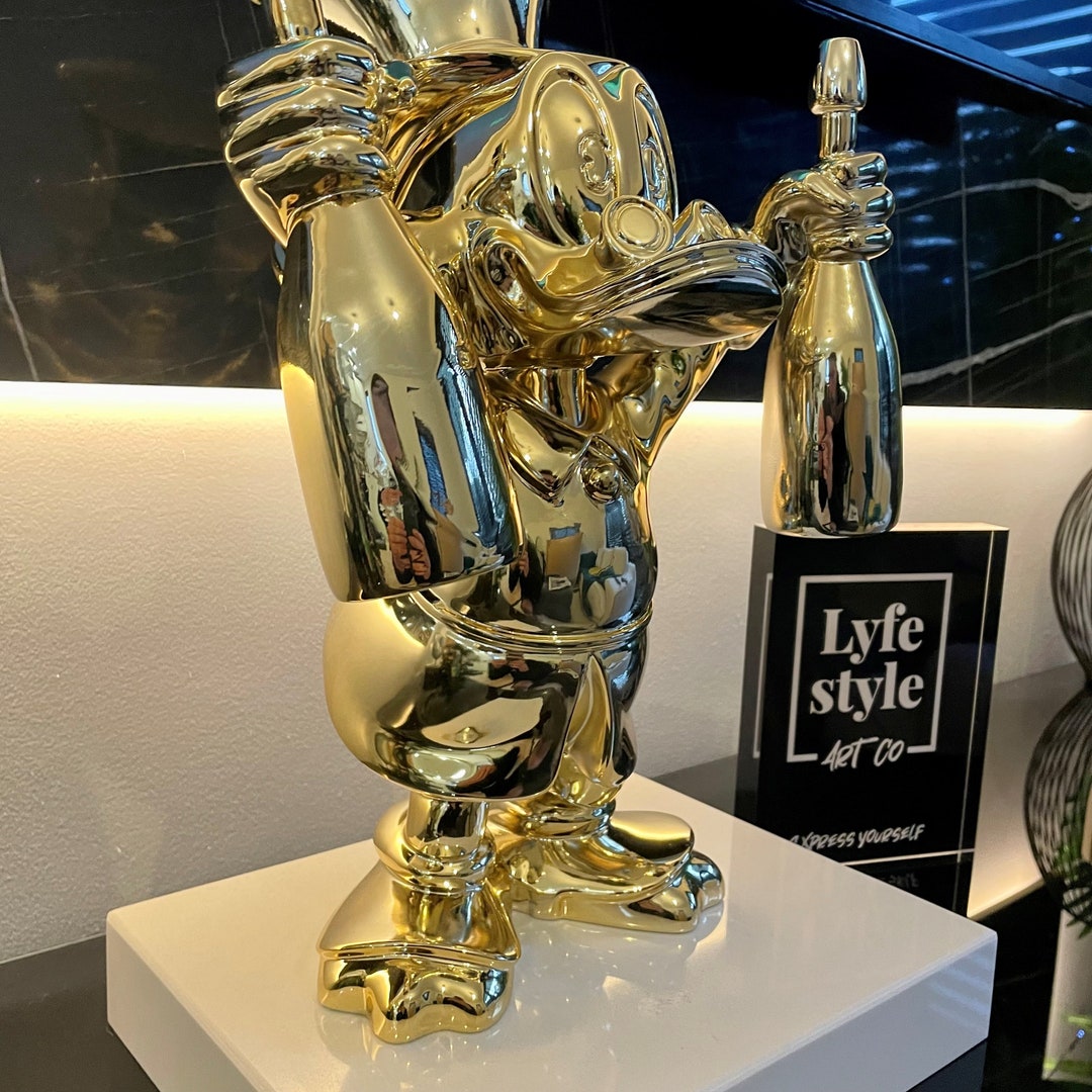 Chrome Decor (sculpture) Pop Art Gold Statue Alec Monopoly Inspired ...