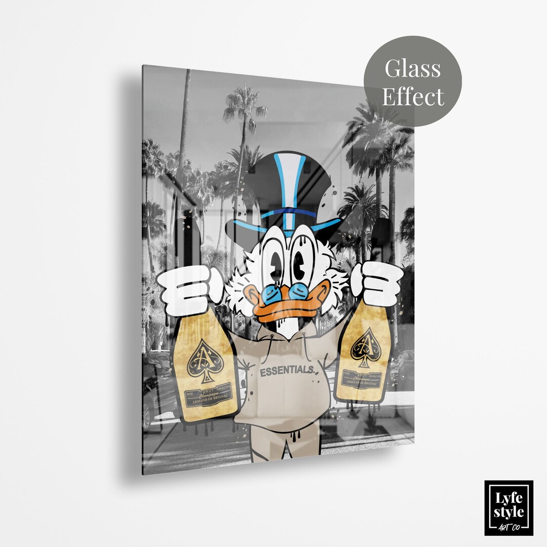 GLASS EFFECT Alec Monopoly Inspired - Wall Decor Pop Art - Gifts for ...
