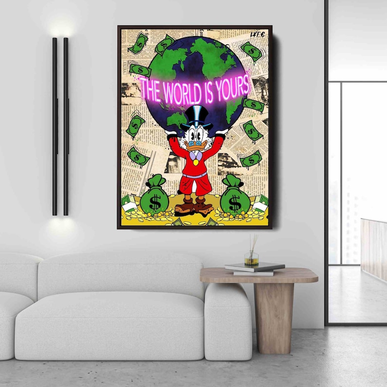 Scrooge Mcduck X Scarface Neon CANVAS Montana neon Art - Etsy UK