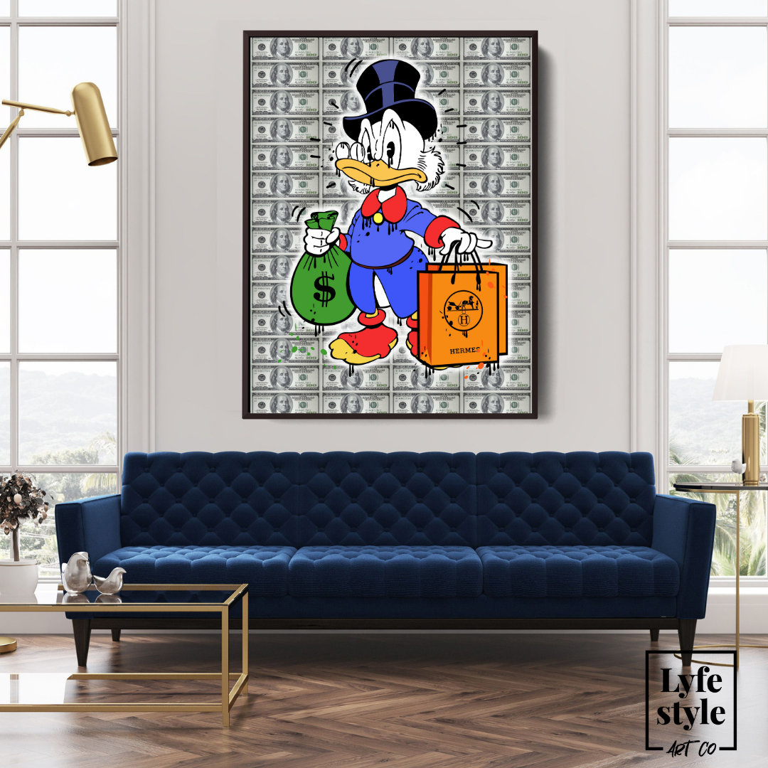 Scrooge Mcduck X Alec Monopolycanvas Street Art | Etsy