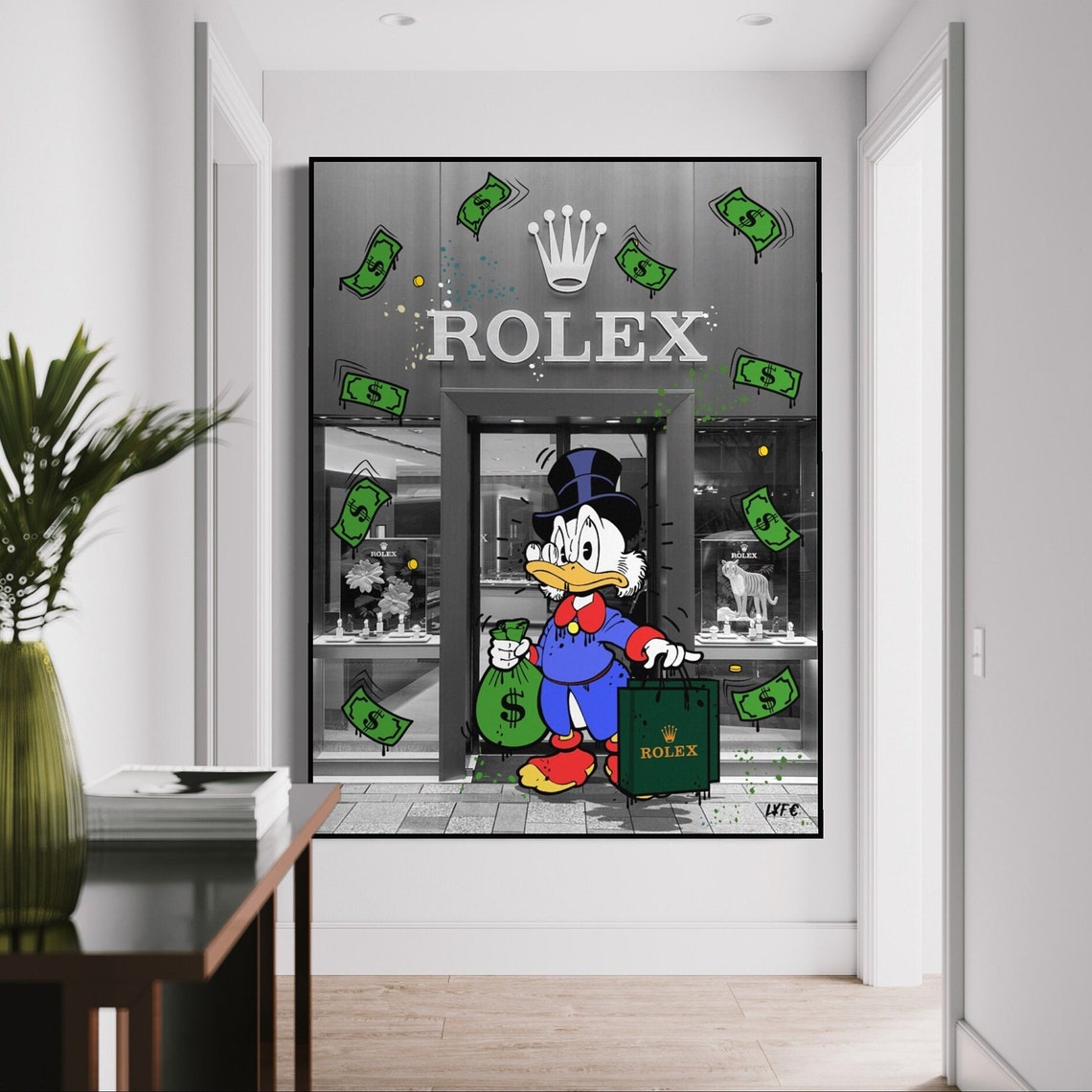 Scrooge Mcduck X Rolex Watch Art - Etsy