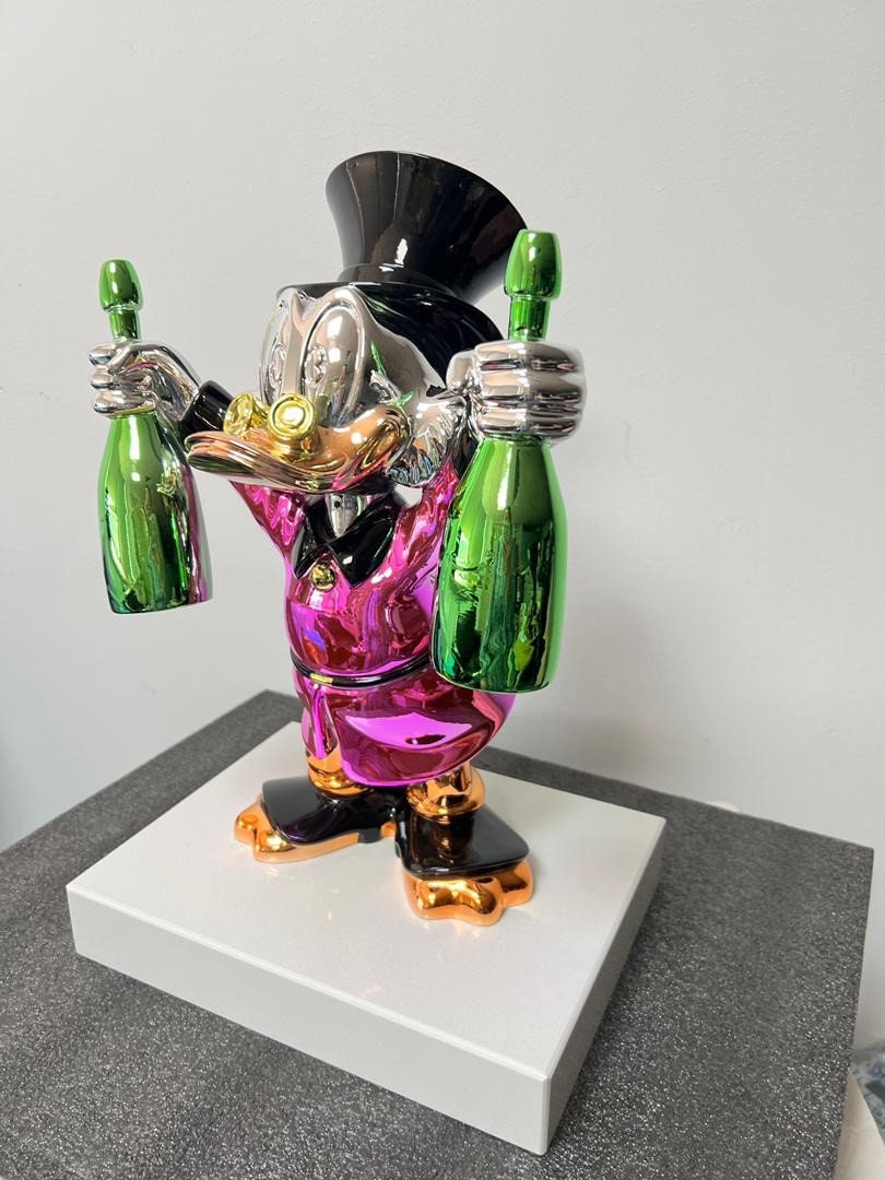 Pink Chrome Money Duck Sculpture: Alec Monopoly Inspired Pop Art - Etsy