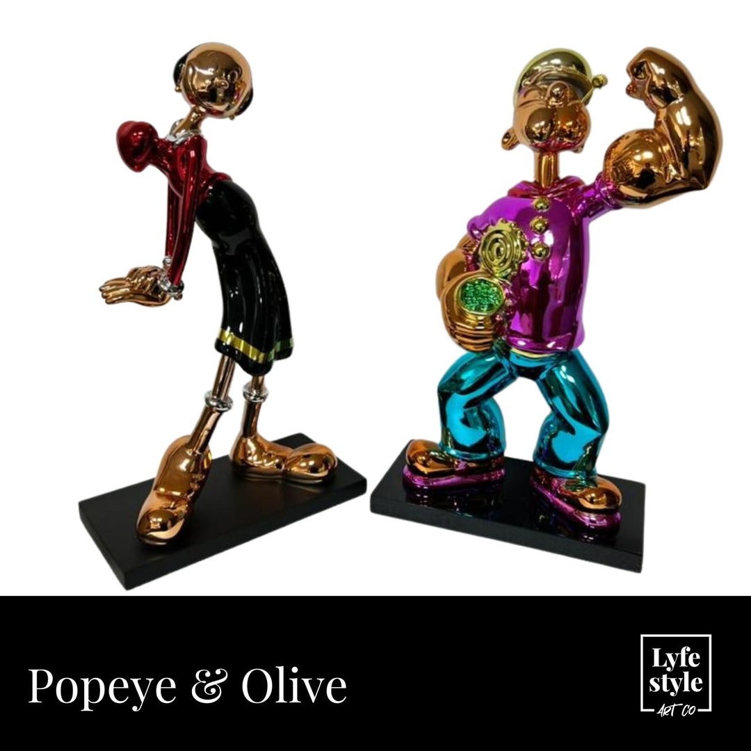 Popeye and Olive (twin Sculptures) Pop Art Statues - Etsy