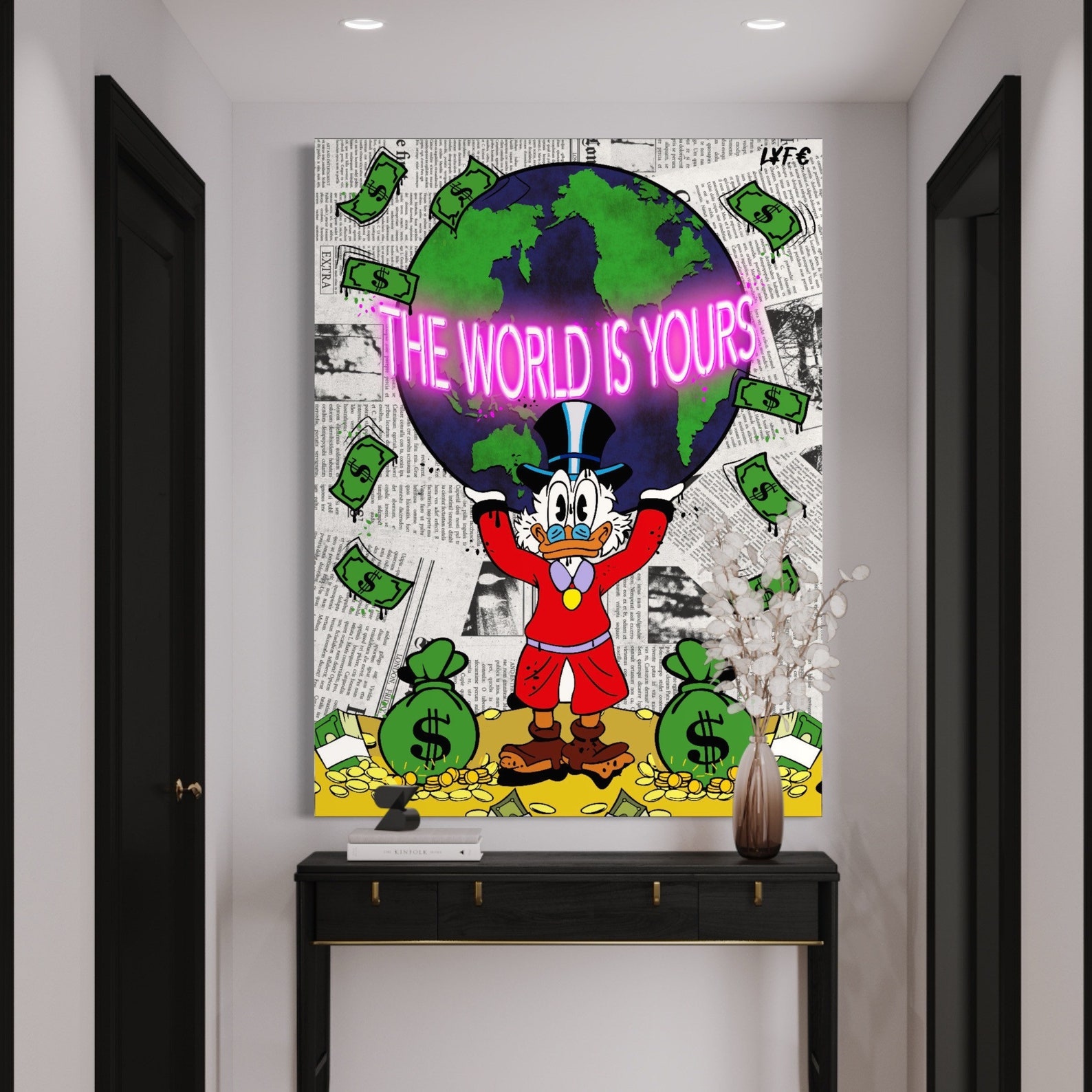 Scrooge Mcduck CANVAS) Scarface the World is Yours - Gifts for Him ...