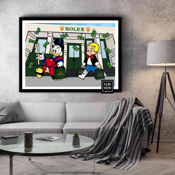 Scrooge Mcduck X Richie Rich X Rolex POSTER Art Print Street - Etsy