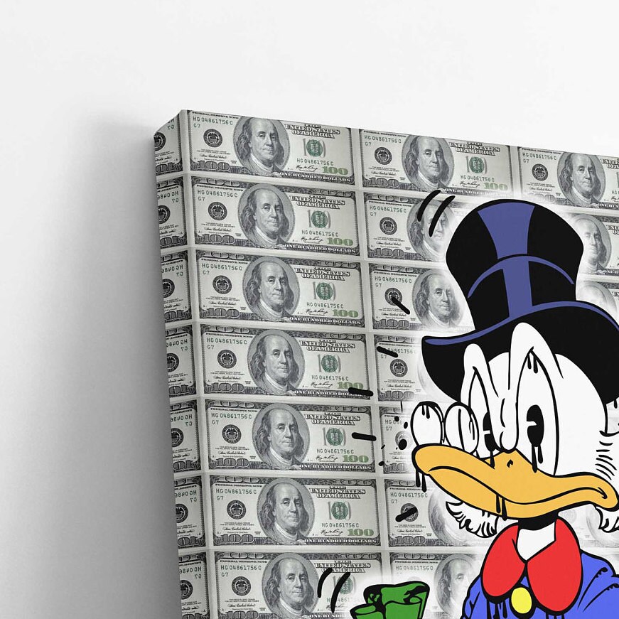 Scrooge Mcduck X Alec Monopolycanvas Street Art | Etsy