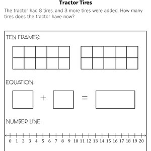 Addition and Subtraction Word Problems to 20 Farm Theme - Etsy