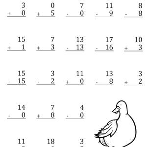 Farm Theme Mixed Addition and Subtraction Within 20 Worksheets - Etsy