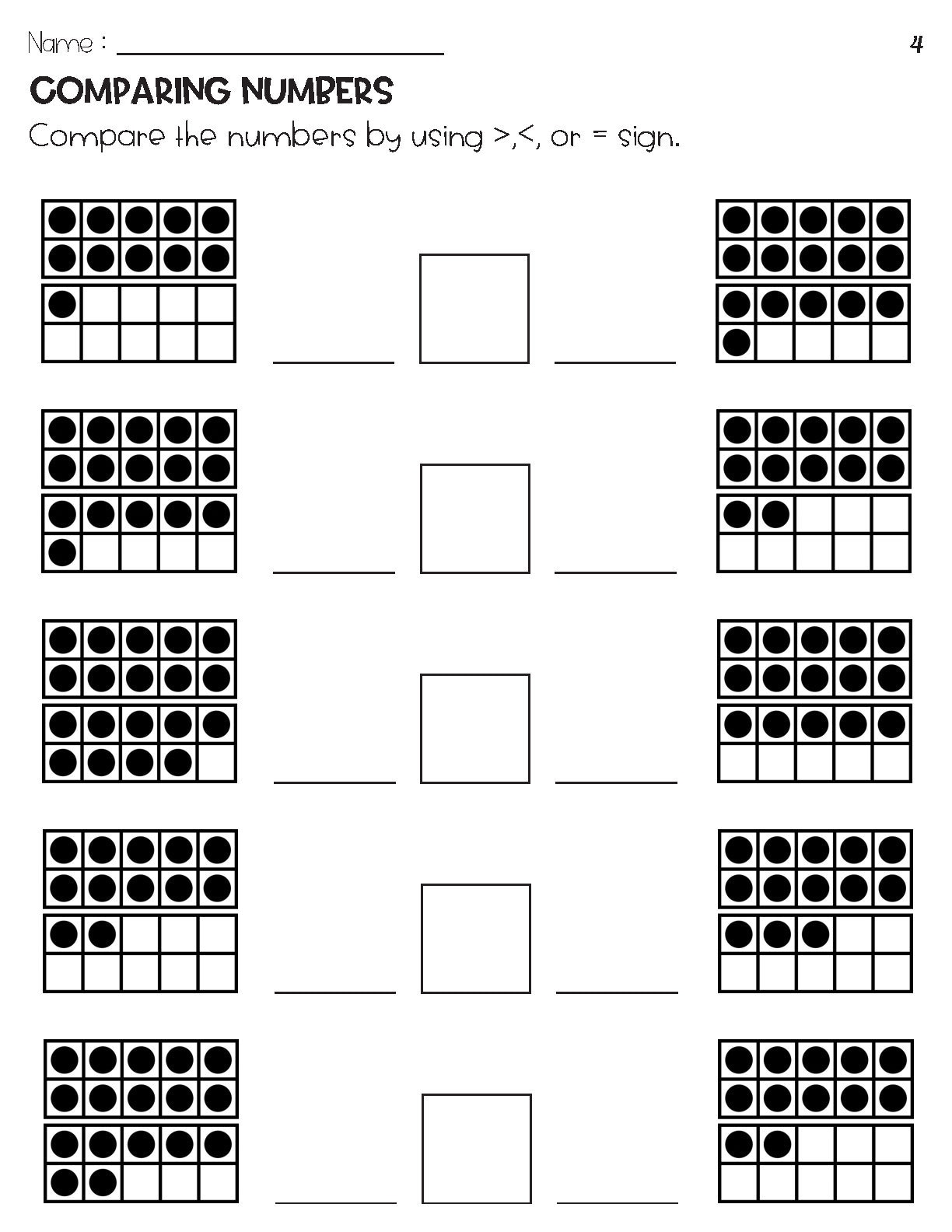 Counting and Comparing Numbers 11-20 With Ten Frame Worksheets - Etsy