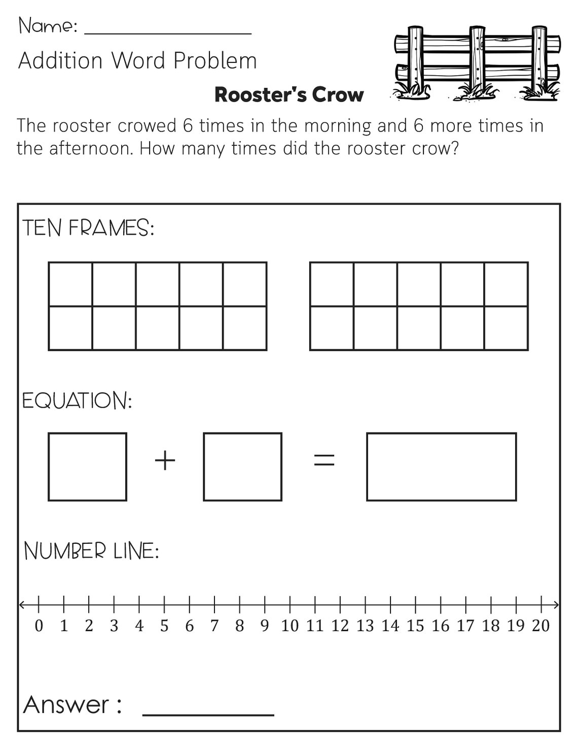 Addition and Subtraction Word Problems to 20 Farm Theme - Etsy