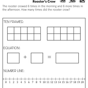Addition and Subtraction Word Problems to 20 Farm Theme - Etsy