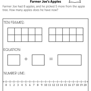 Addition and Subtraction Word Problems to 20 Farm Theme - Etsy
