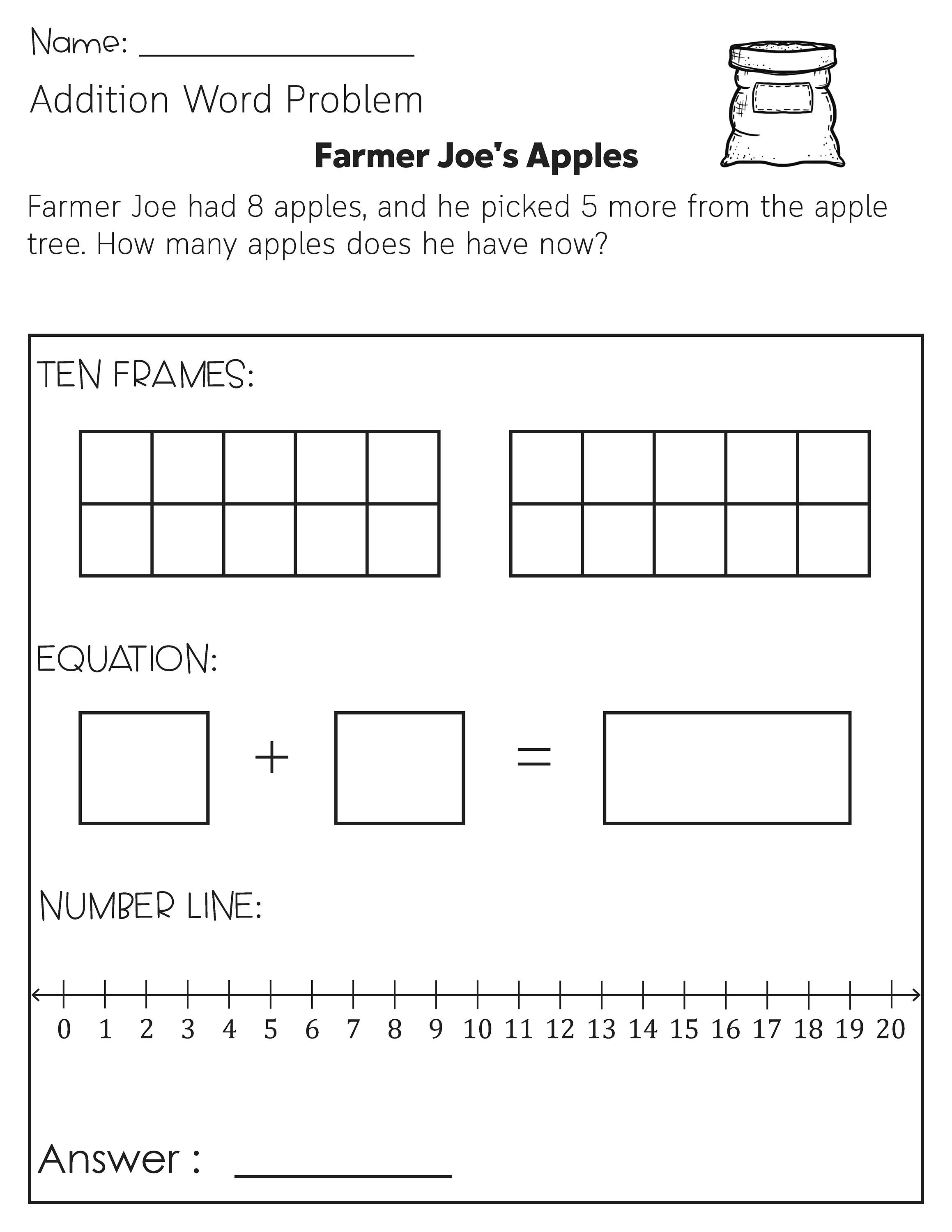Addition and Subtraction Word Problems to 20 Farm Theme - Etsy