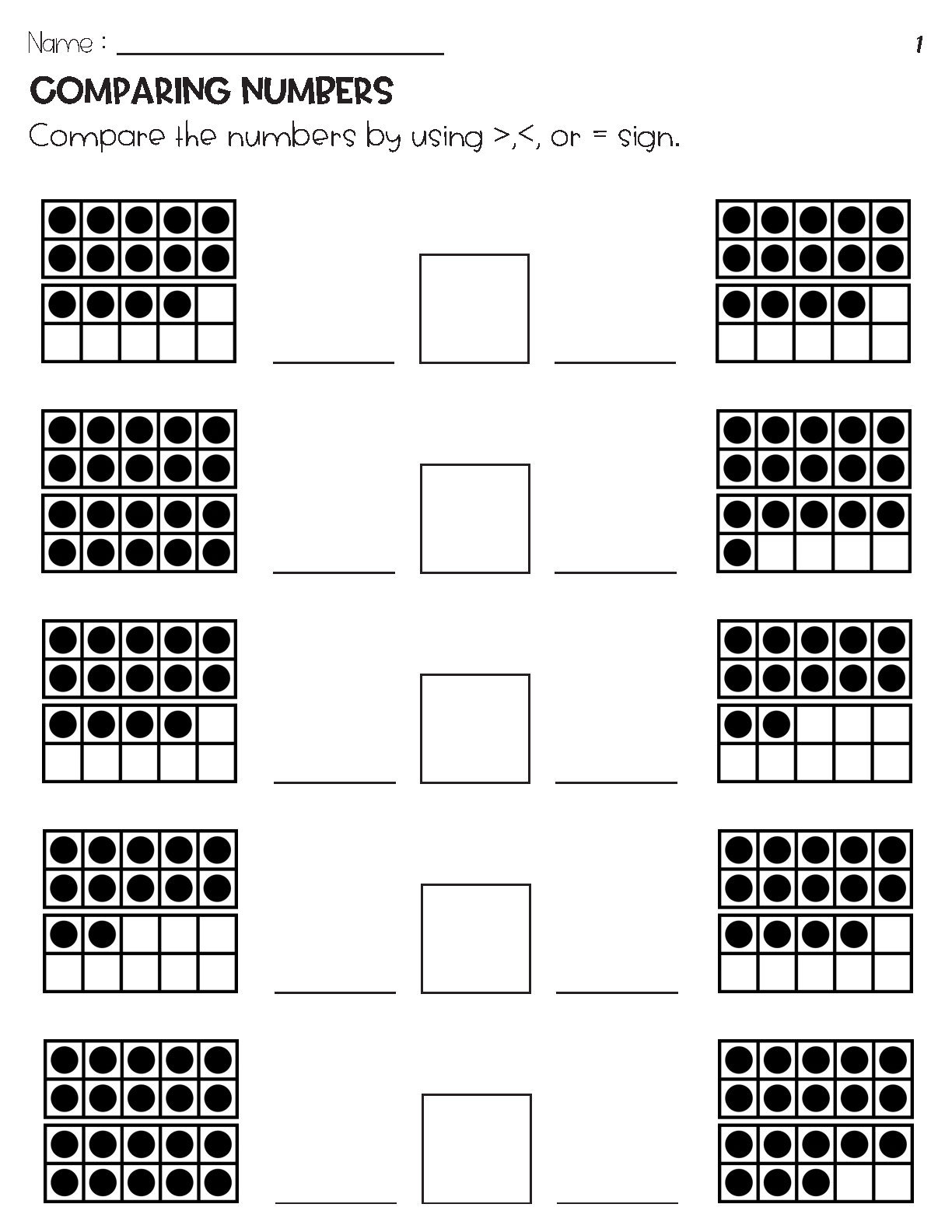 Counting and Comparing Numbers 11-20 With Ten Frame Worksheets - Etsy