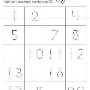 Missing Numbers Chart 1-20 Worksheets Ocean Theme - Etsy