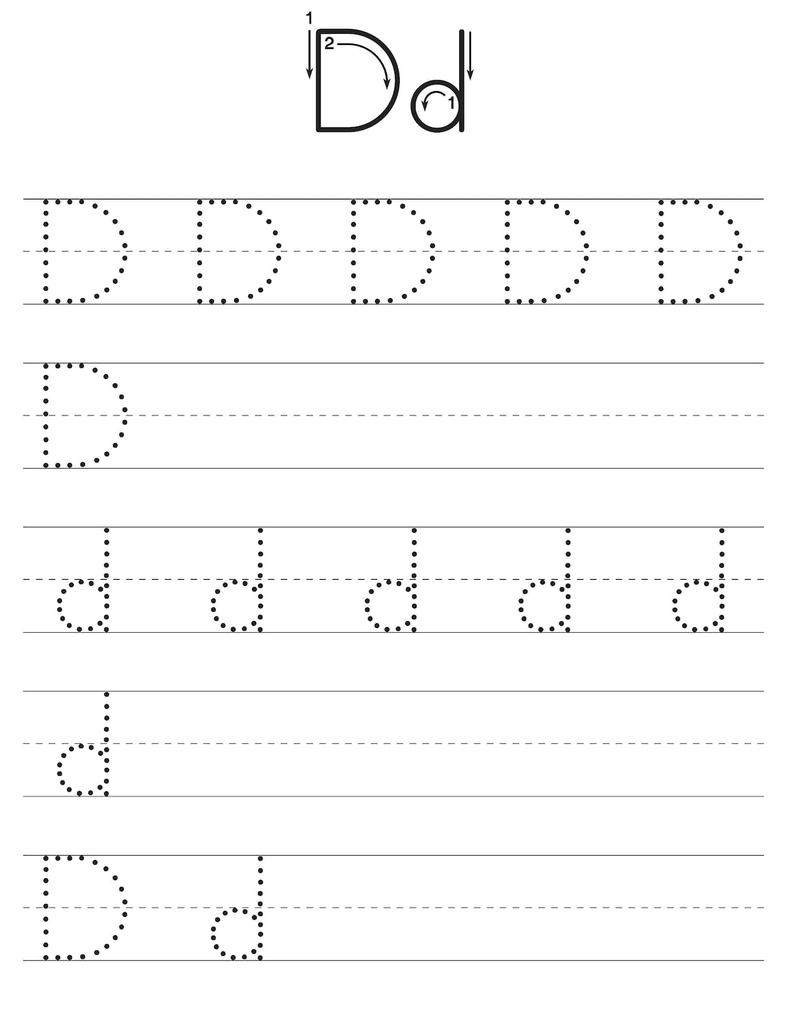 Tracing and Writing Alphabet Letters Uppercase & Lowercase Handwriting ...