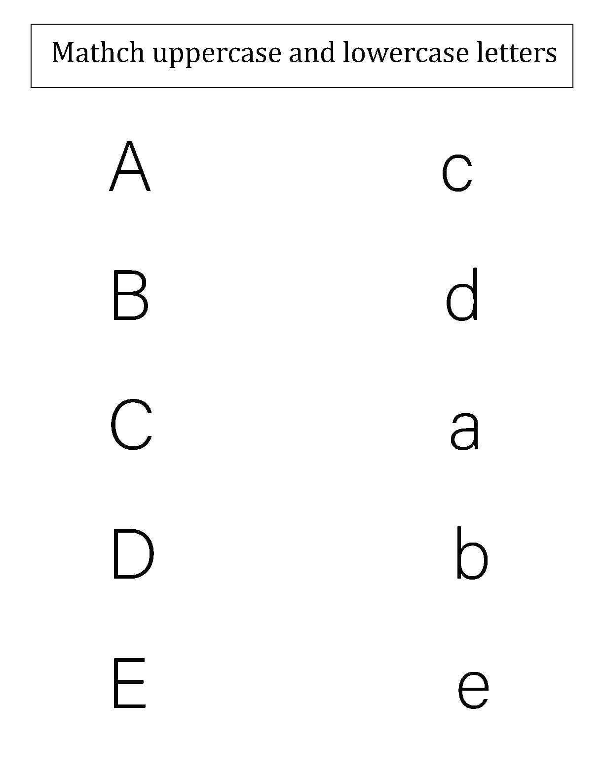 Letter Matching Uppercase and Lowercase Worksheets (printable PDF ...