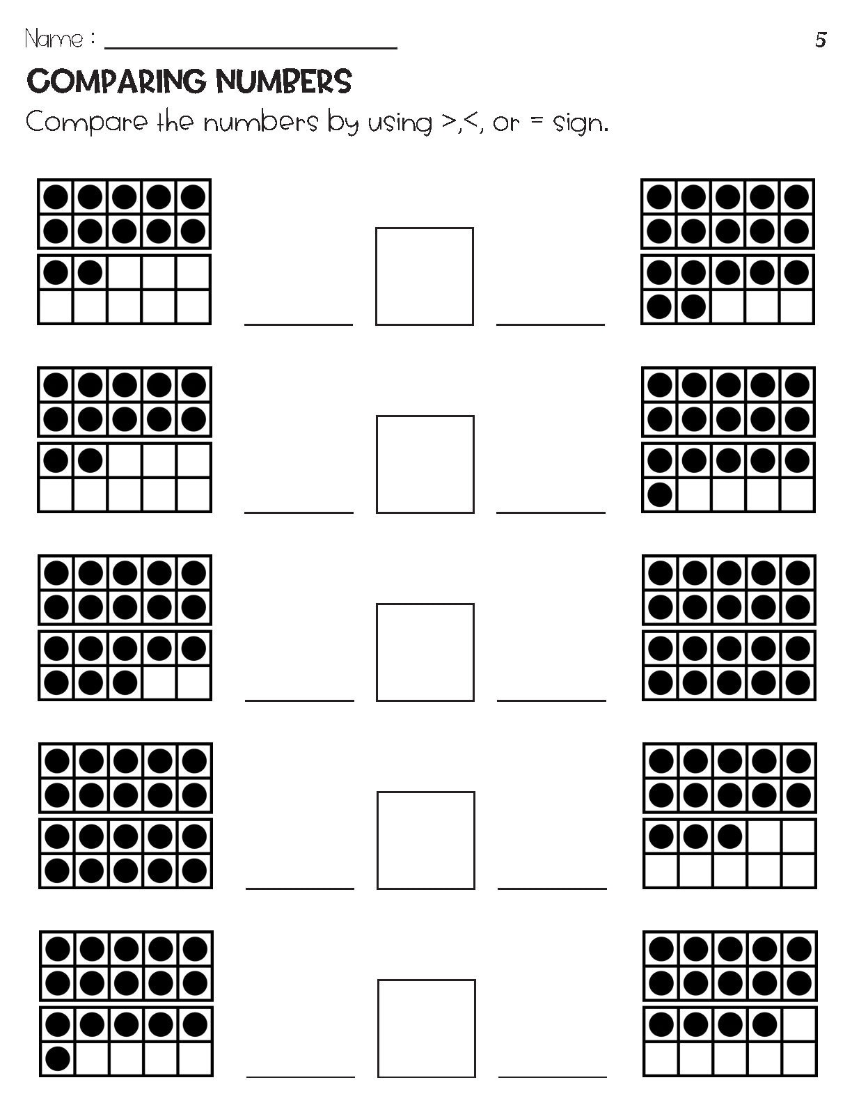 Counting and Comparing Numbers 11-20 With Ten Frame Worksheets - Etsy
