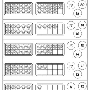 Ten Frames Counting Numbers 11-20 Worksheets Summer Theme - Etsy