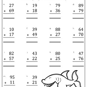 2 Digit Addition and Subtraction Worksheets - Set2 Ocean Theme Math ...