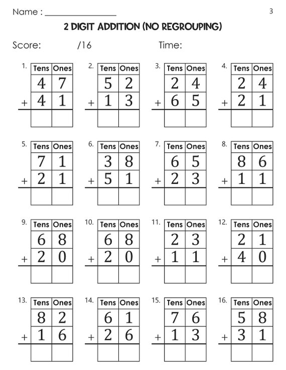 Hoja De Trabajo De Decenas Y Unidades Para Primer Grado 50+ Gráficos