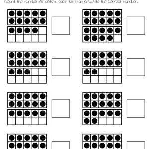 Counting Numbers 11-20 With Ten Frame Objects Worksheets - Etsy