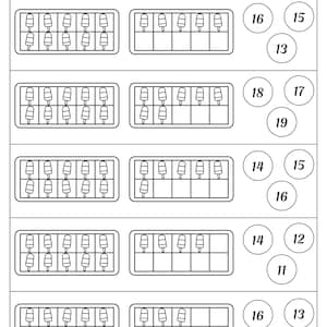 Ten Frames Counting Numbers 11-20 Worksheets Summer Theme - Etsy