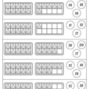 Ten Frames Counting Numbers 11-20 Worksheets Summer Theme - Etsy