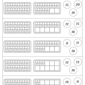 Ten Frames Counting Numbers 11-20 Worksheets Summer Theme - Etsy
