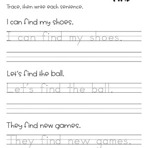 Sight Word Sentences Writing and Tracing Worksheets - Etsy