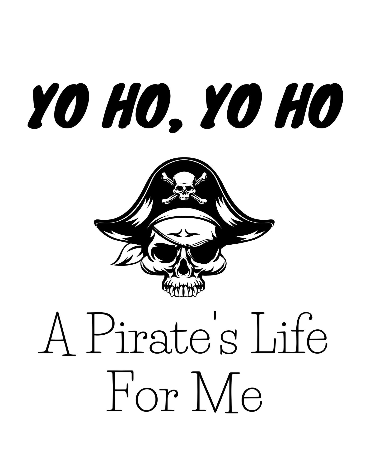 A Pirate's Life for Me SVG PDF Png JPG | Etsy