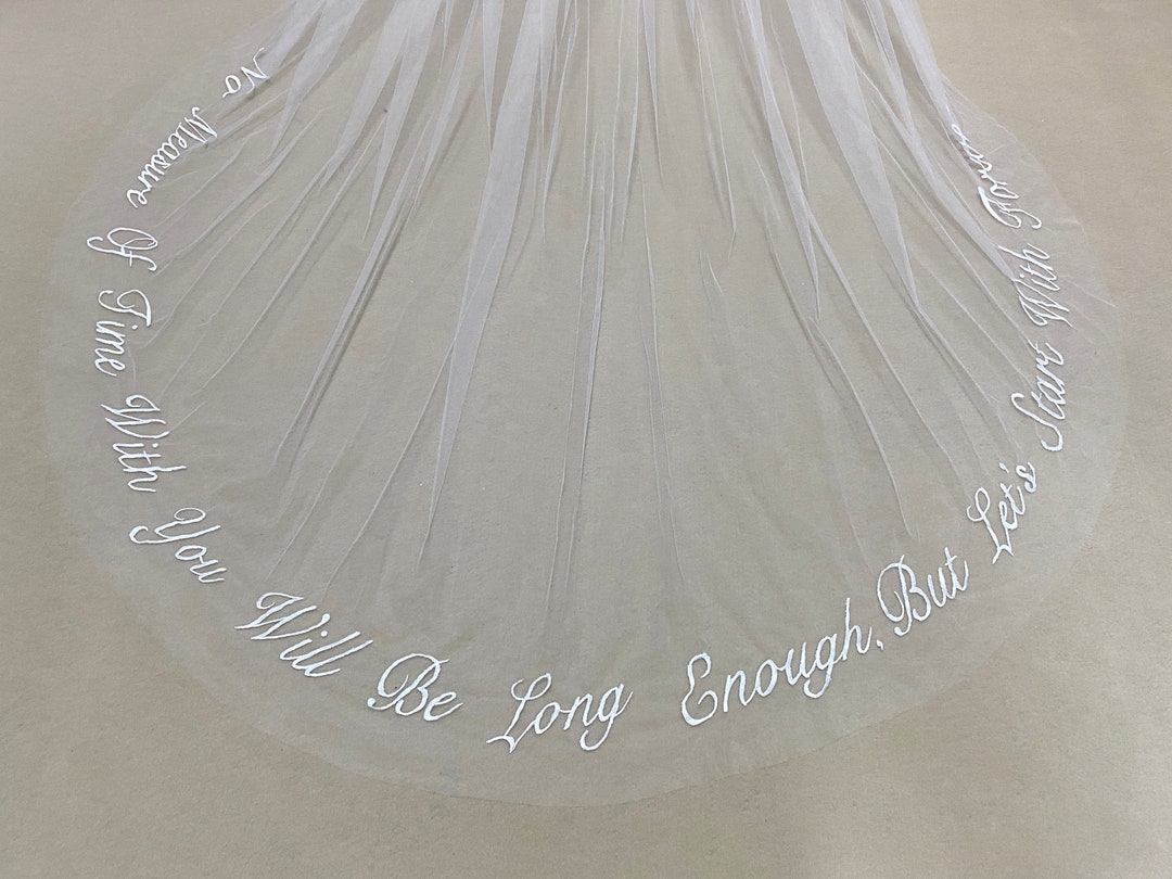 Embroidery Veil, Words Veil, Cathedral Veil, Simple Veil, Long Veil ...