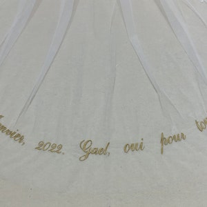 Embroidery Veil, Words Veil, Cathedral Veil, Simple Veil, Long Veil ...
